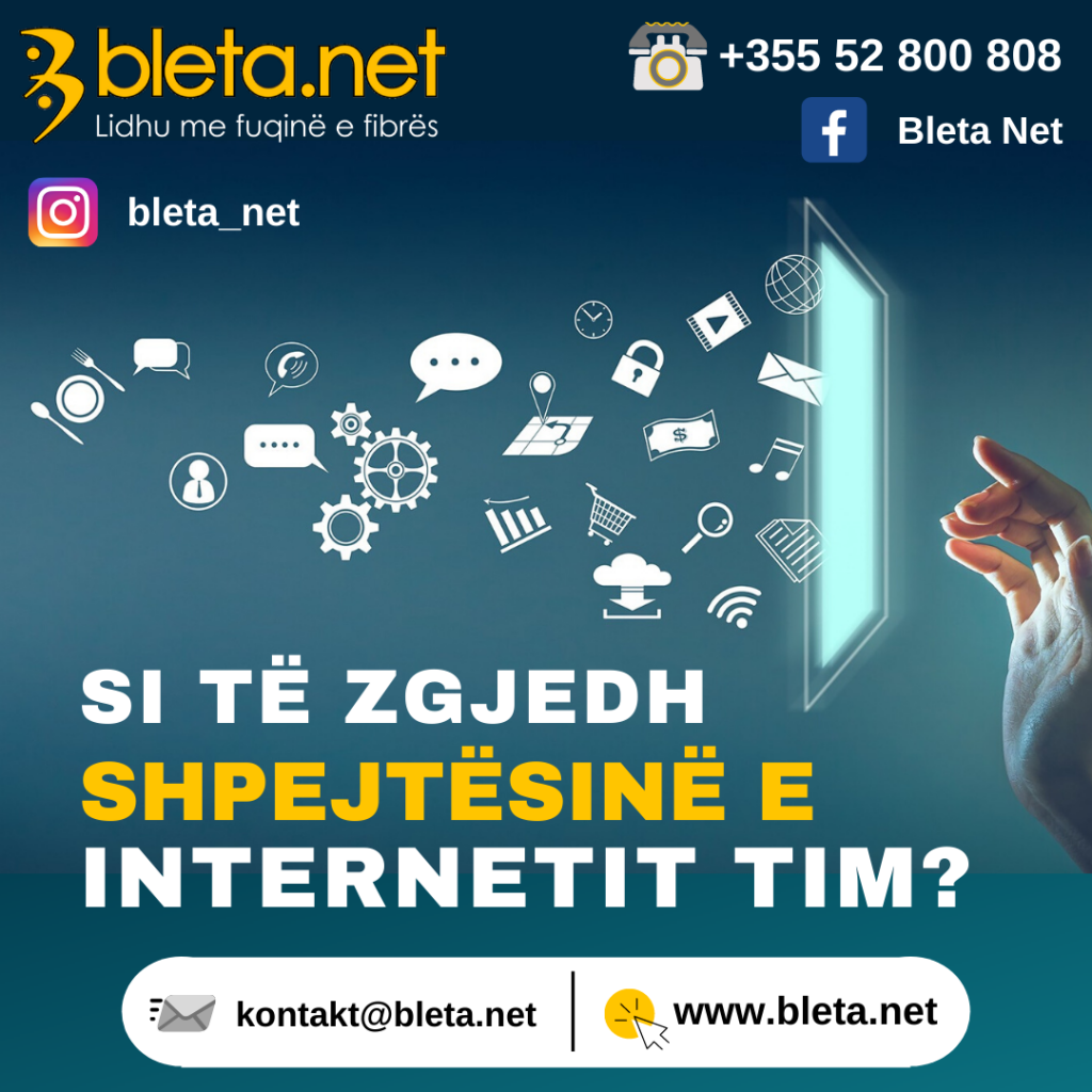 Si të zgjedh shpejtësinë e internetit tim